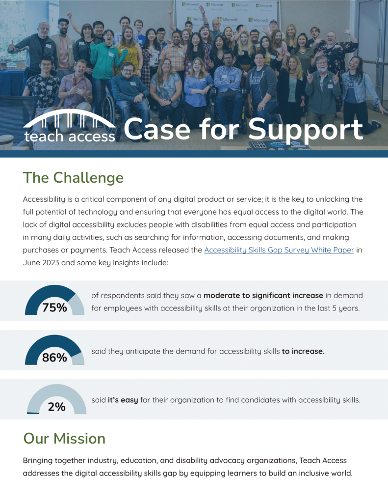 Case for Support – Teach Access